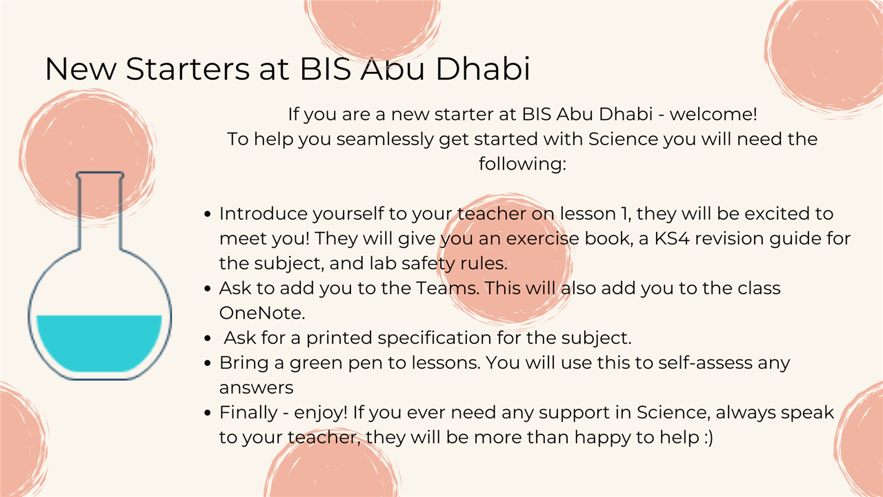 Chemistry Curriculum: Term 1 — BISAD